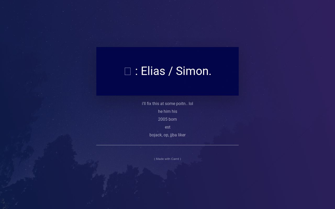 Elias's Card